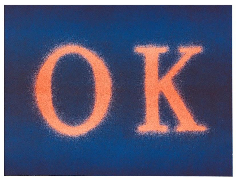 Ed Ruscha OK (State I) (Signed Print) 1990 | For Sale