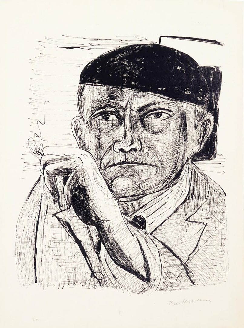 Max Beckmann Self-Portrait (Signed Print) 1946 | For Sale