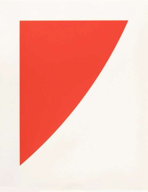Ellsworth Kelly Red Curve (Signed Print) 1975 | MyArtBroker
