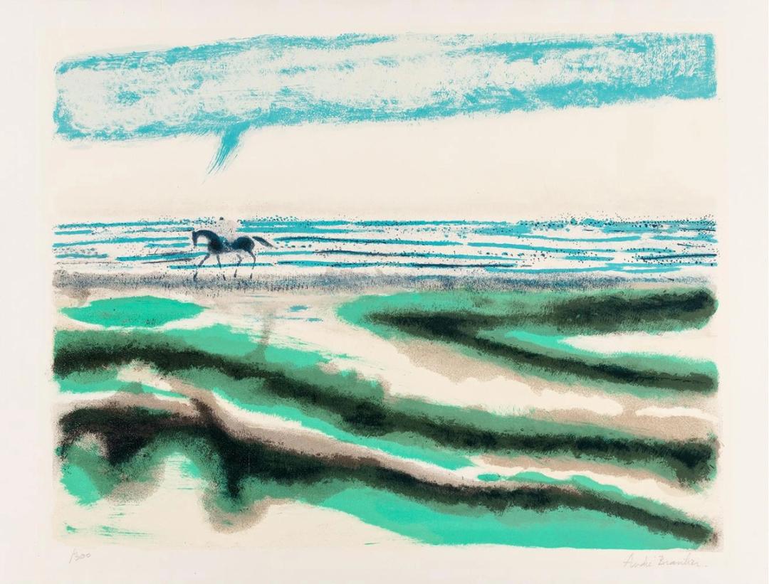 Andre Brasilier Cavalier Dans Les Dunes (Signed Print) 1969 | For Sale