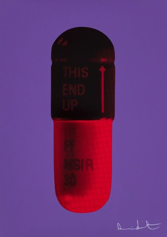 Damien Hirst The Cure (papal purple, burgundy, blood orange) (Signed ...
