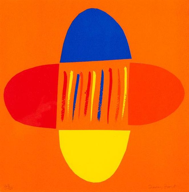 Sir Terry Frost Orange and Blue (Signed Print) 1995 | For Sale