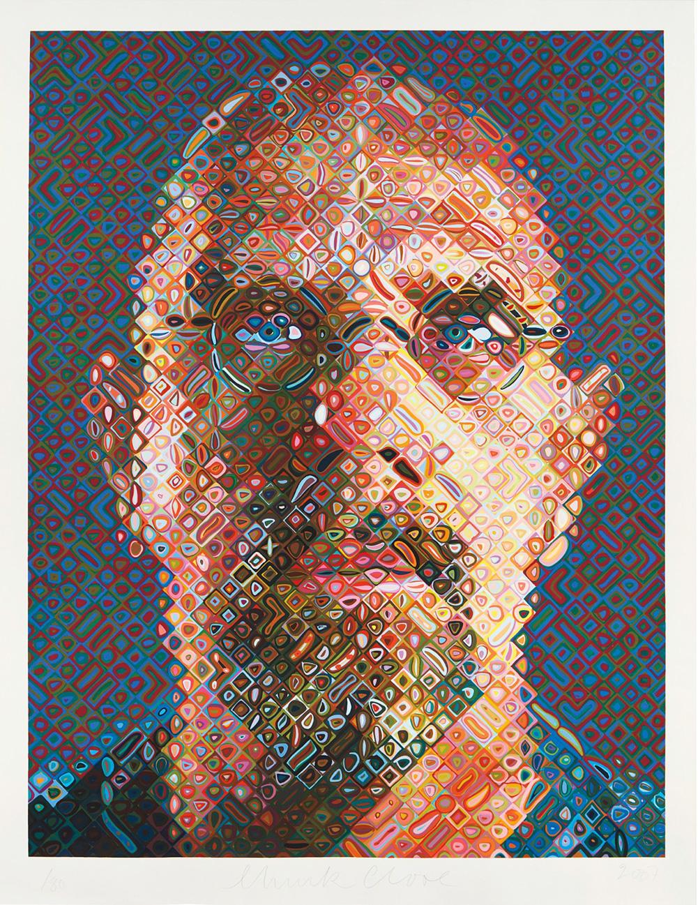 Chuck Close Self-Portrait (Signed Print) 2007 | For Sale