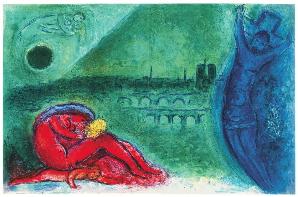 Marc Chagall Quai De La Tournelle (Signed Print) 1960 | MyArtBroker