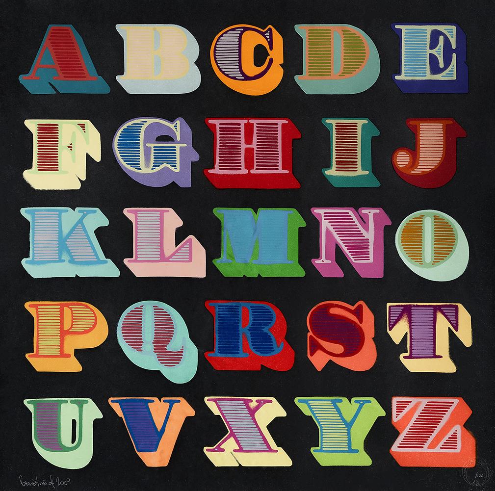 Ben Eine Shutterfont (black) (Signed Print) 2009 | MyArtBroker