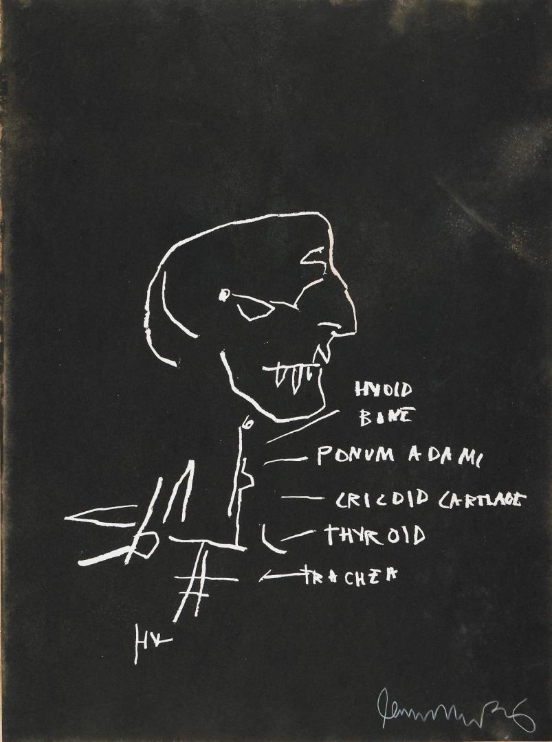 Jean-Michel Basquiat Anatomy, Thyroid (Signed) Screenprint 1982