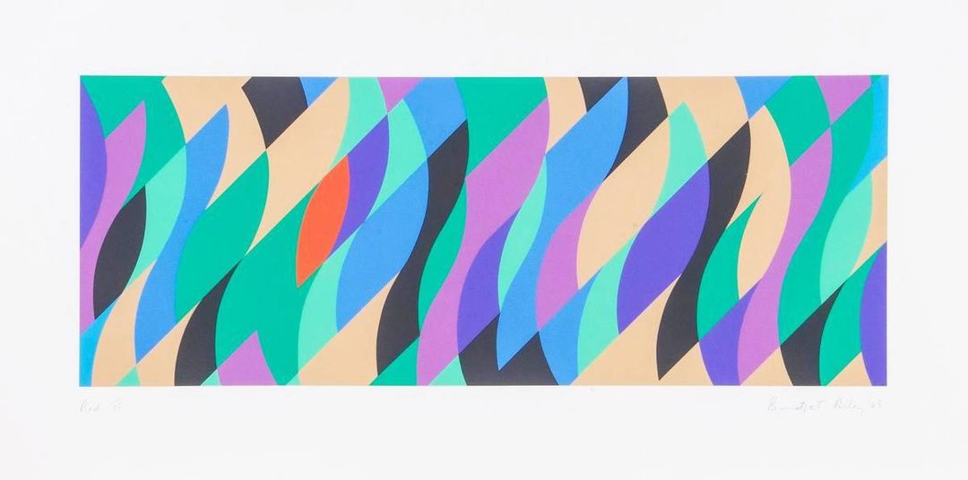 Bridget Riley Red (Signed Print) 2005 | MyArtBroker