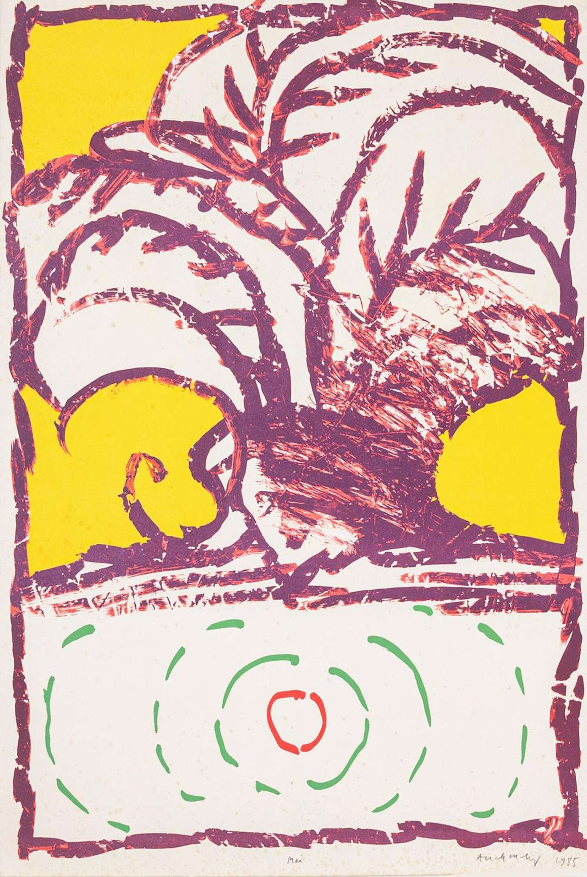 Pierre Alechinsky May (Signed Print) 1985 | For Sale