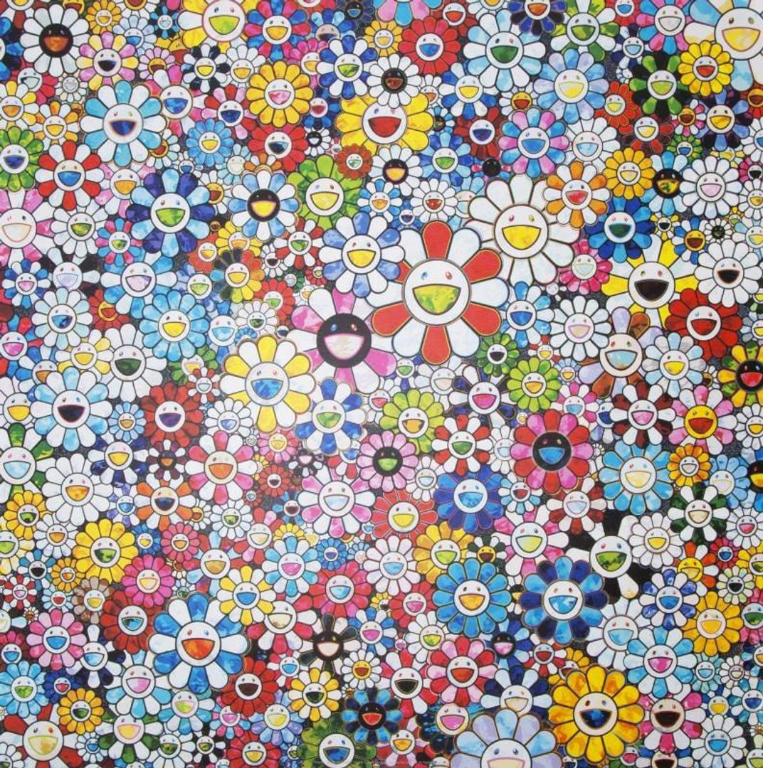 Takashi Murakami Flowers With Smiley Faces (Signed Print) 2013 ...