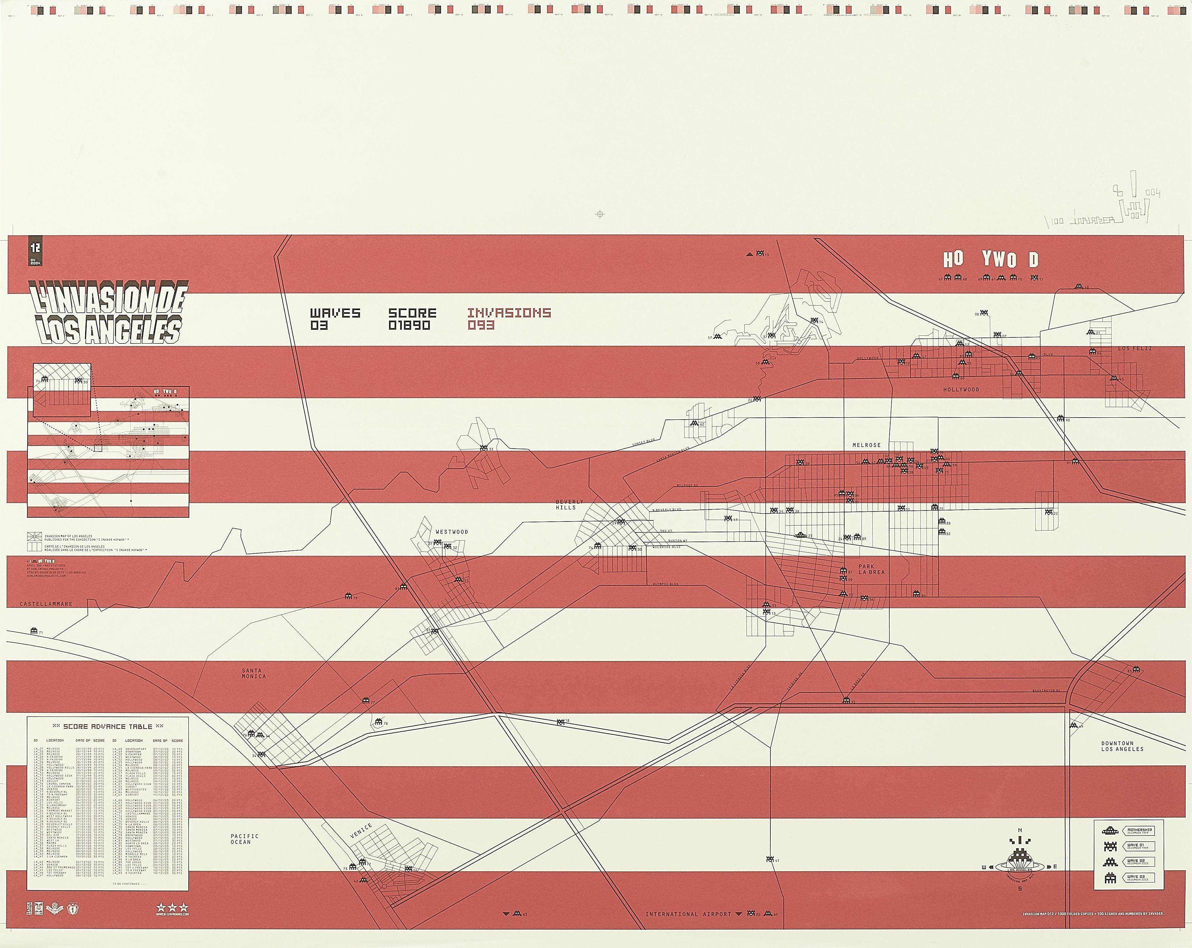 Invader Plan For Invasion Of Los Angeles (Signed Print) 2004 | MyArtBroker