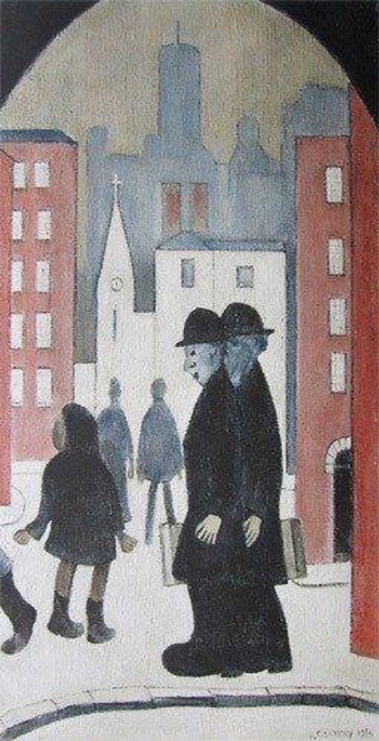L S Lowry Two Brothers (Signed Print) 1972 | MyArtBroker