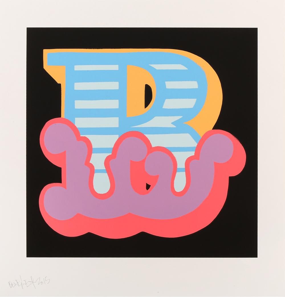 Ben Eine Letter B (pink) (Signed Print) 2015 | MyArtBroker