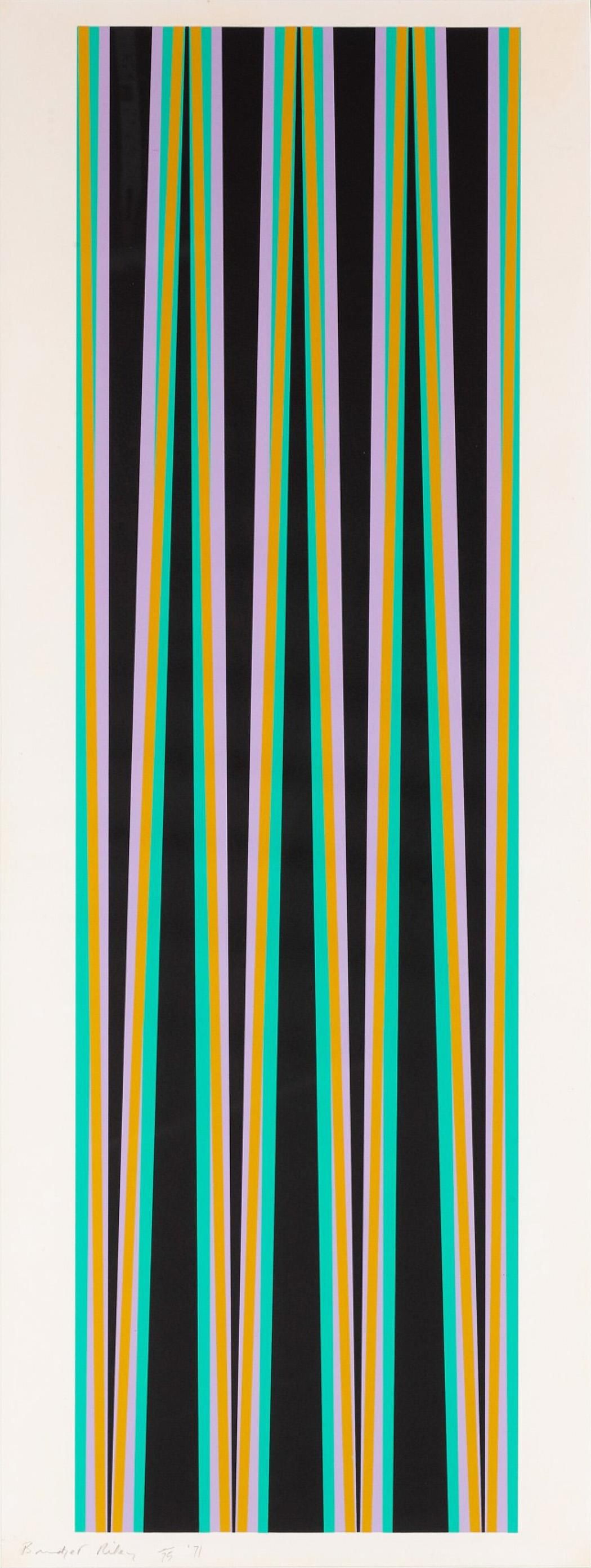 Bridget Riley Elongated Triangles 6 (Signed Print) 1971 | For Sale