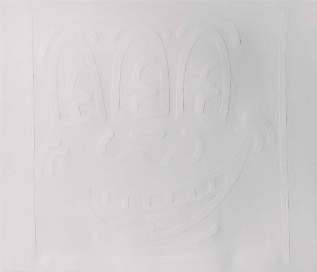 Keith Haring Three Eyed Monster (white) (Unsigned Print) 1990 | For Sale