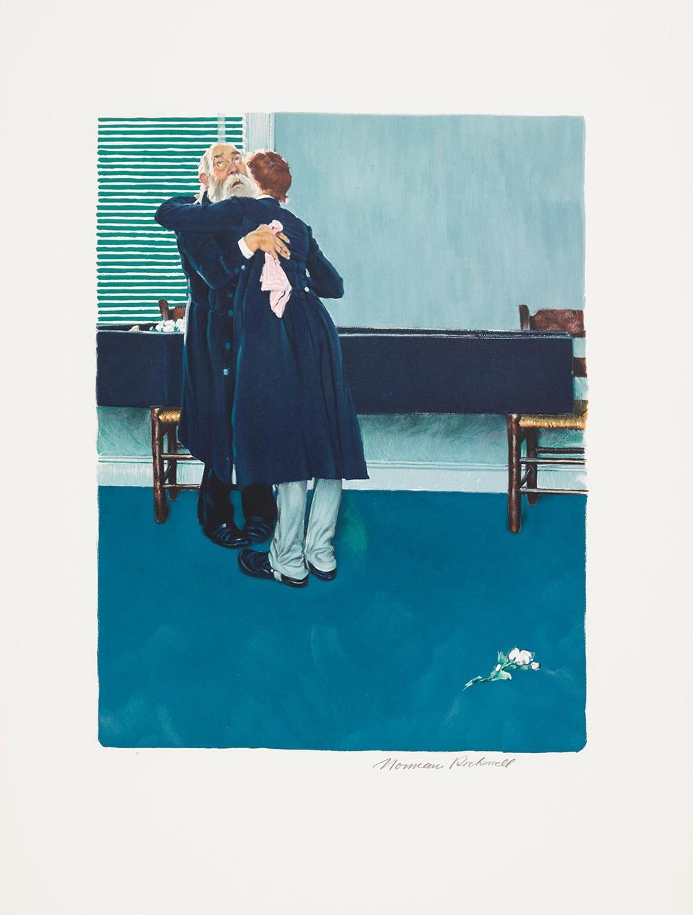 Norman Rockwell Then For Three Minutes, Or Maybe Four (Signed Print ...