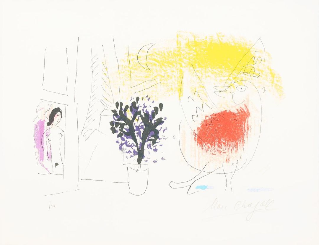 Marc Chagall Le Coq Rouge (Signed Print) 1957 | MyArtBroker