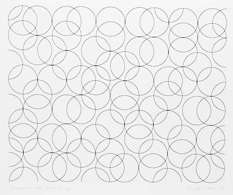 Bridget Riley Composition With Circles 5 (Signed Print) 2005 | MyArtBroker
