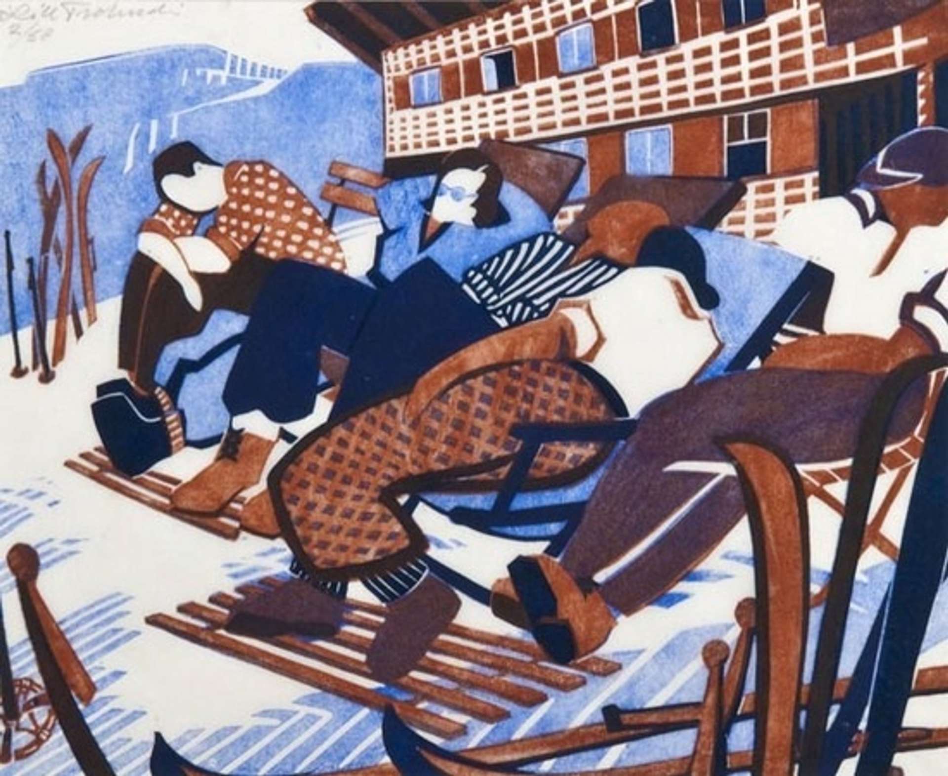 Lill Tschudi Siesta (Signed Print) 1939 | For Sale
