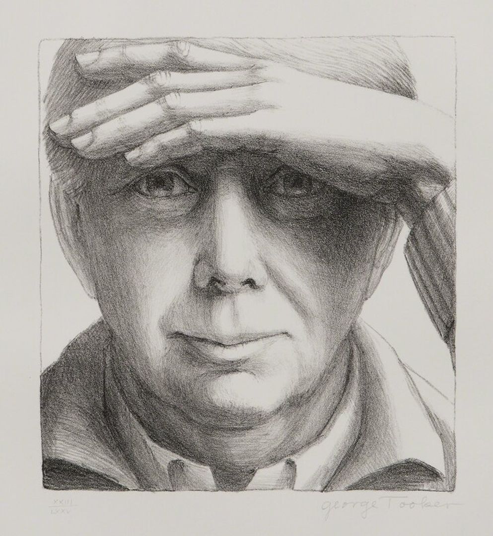 George Tooker Self Portrait (Signed Print) 1984 | For Sale