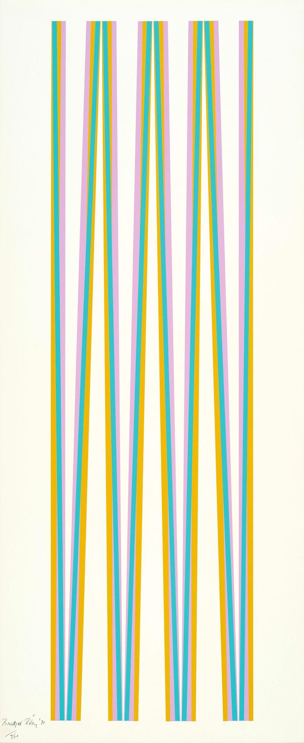 Bridget Riley Elongated Triangles 4 (Signed Print) 1971 | MyArtBroker