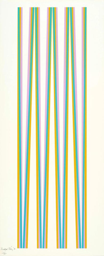 Bridget Riley Elongated Triangles 4 (Signed Print) 1971 | MyArtBroker