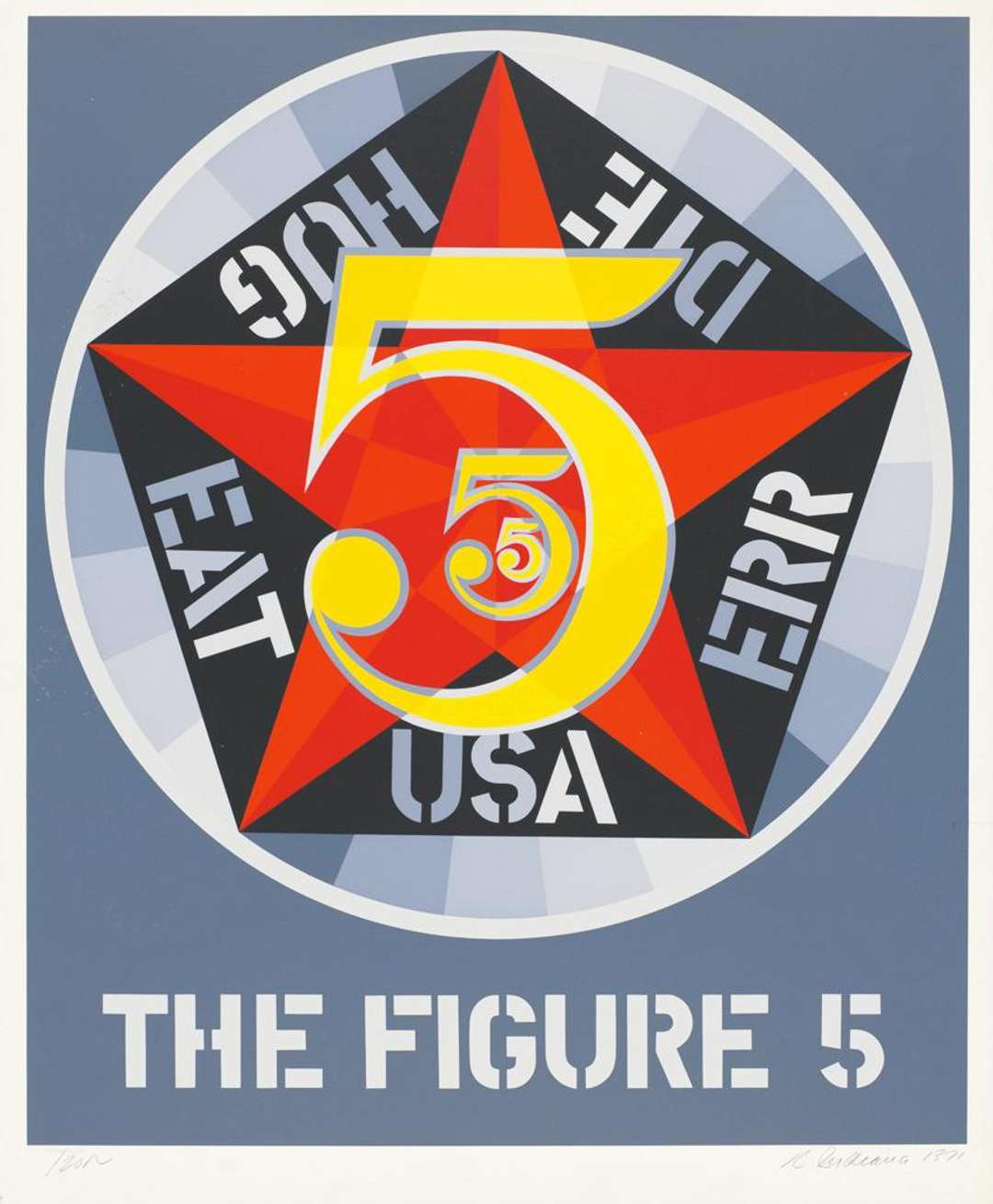 Robert Indiana Decade (The Figure 5) (Signed Print) 1971 | For Sale