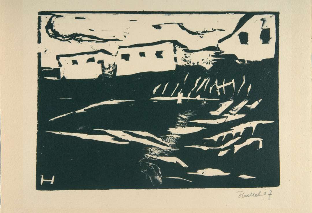 Erich Heckel White Houses (Signed Print) 1907 | MyArtBroker