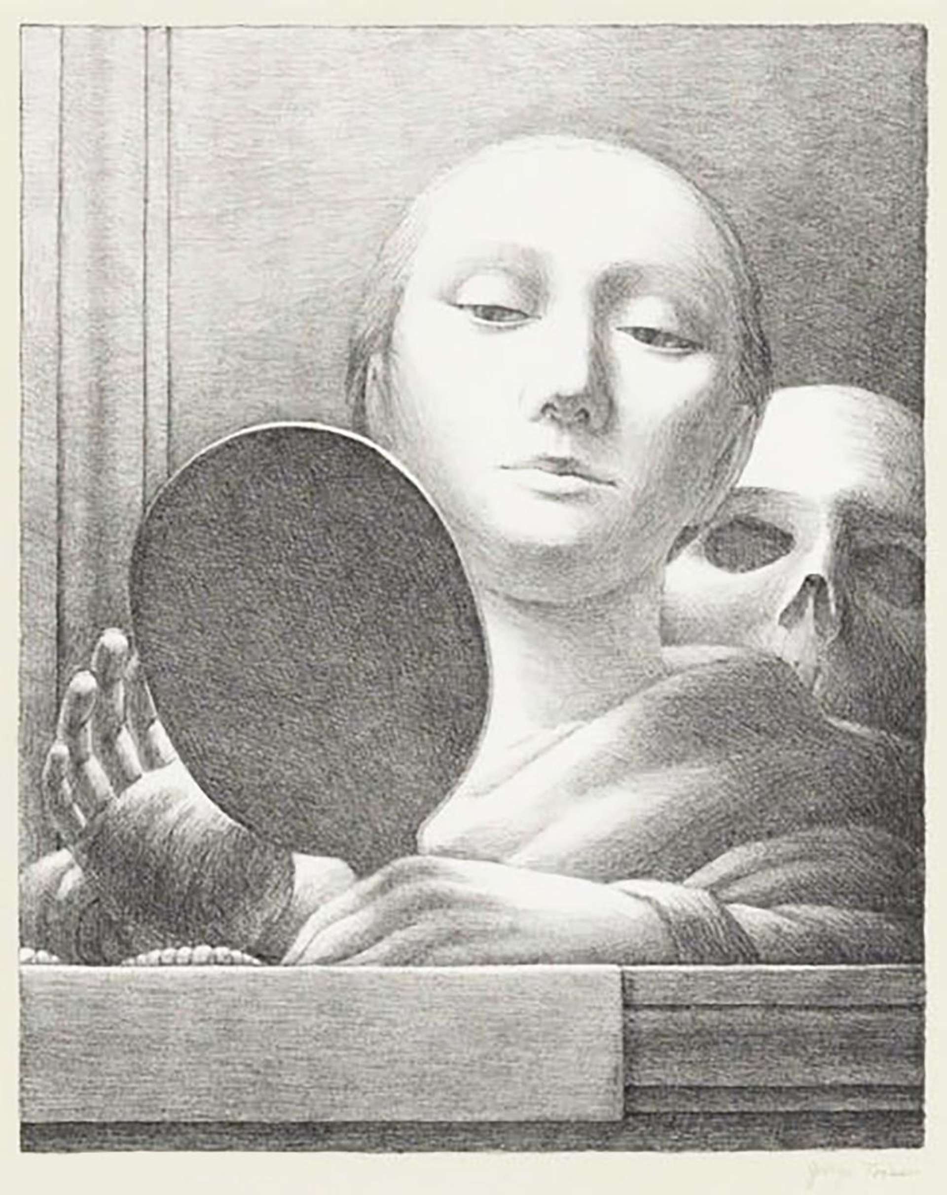 George Tooker The Mirror (Signed Print) 1978 | MyArtBroker