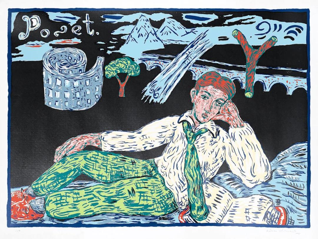 Adrian Wiszniewski The Poet (Signed Print) 1986 | MyArtBroker