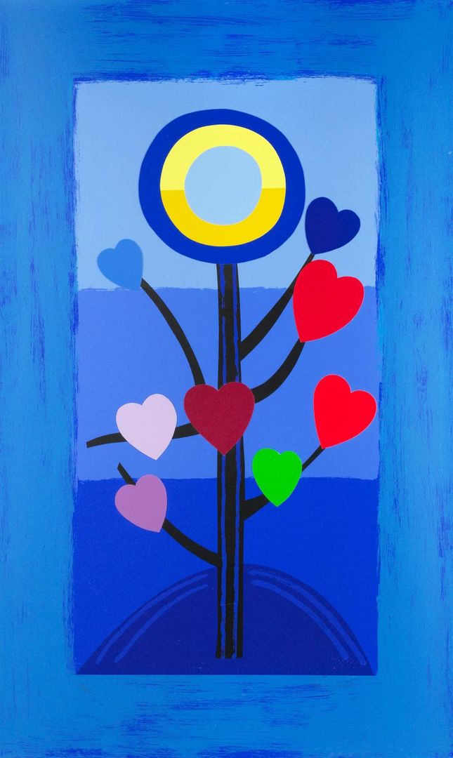 Sir Terry Frost Blue Love Tree (Signed Print) 2003 | MyArtBroker