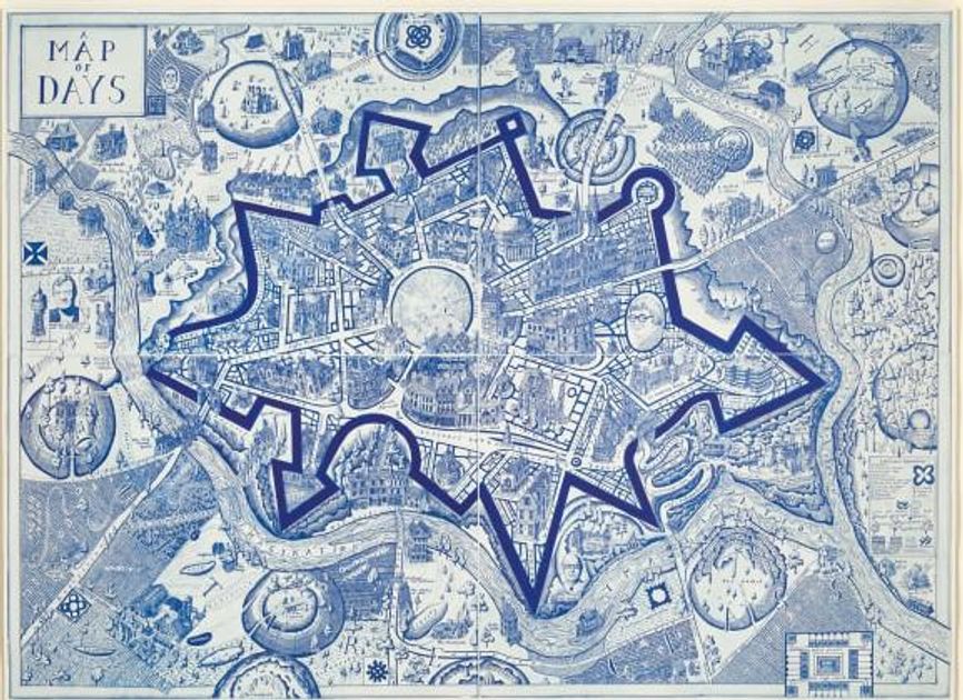 Grayson Perry A Map of Days (blue) (Signed Print) 2013 | MyArtBroker
