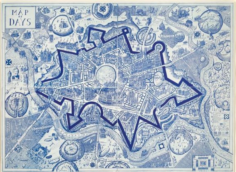 Grayson Perry A Map of Days (blue) (Signed Print) 2013 | MyArtBroker
