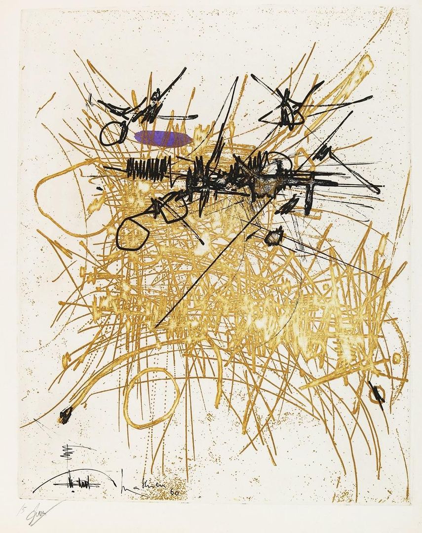 Georges Mathieu Composition II (Signed Print) 1960