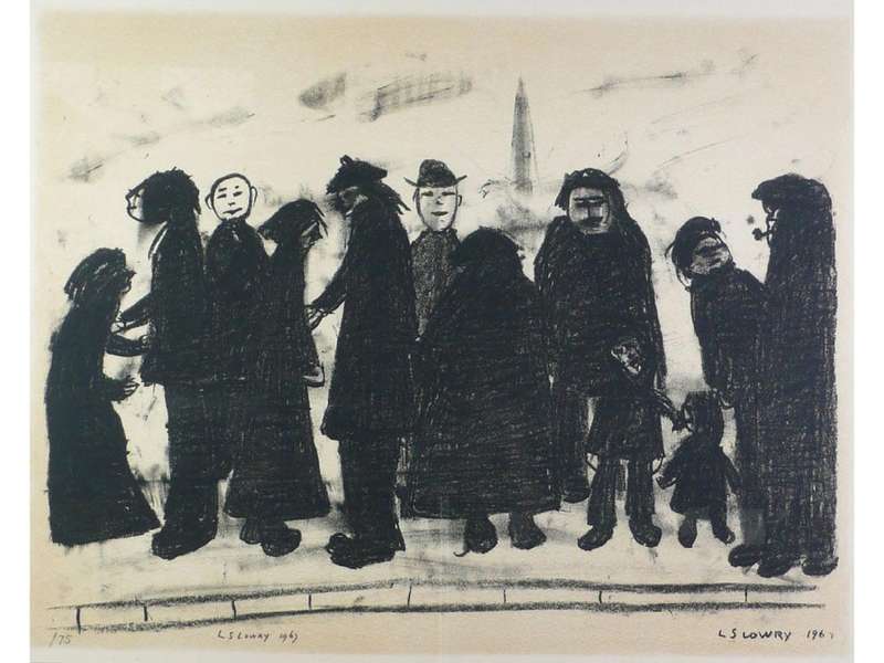 Figures by L S Lowry Meaning, Analysis & Auction Results | MyArtBroker