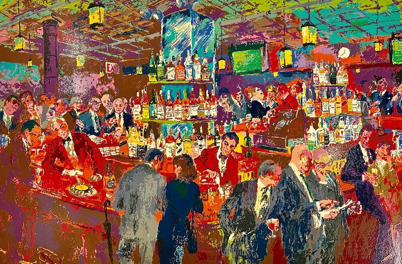 Leroy Neiman Harry's Wall Street Bar (Signed Print) 1985