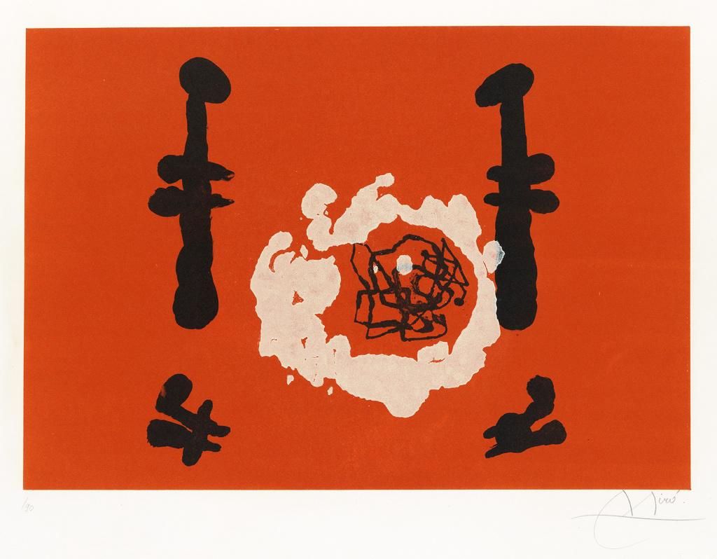 Joan Miro L’Invention Du Feu (Signed Print) 1960 | For Sale
