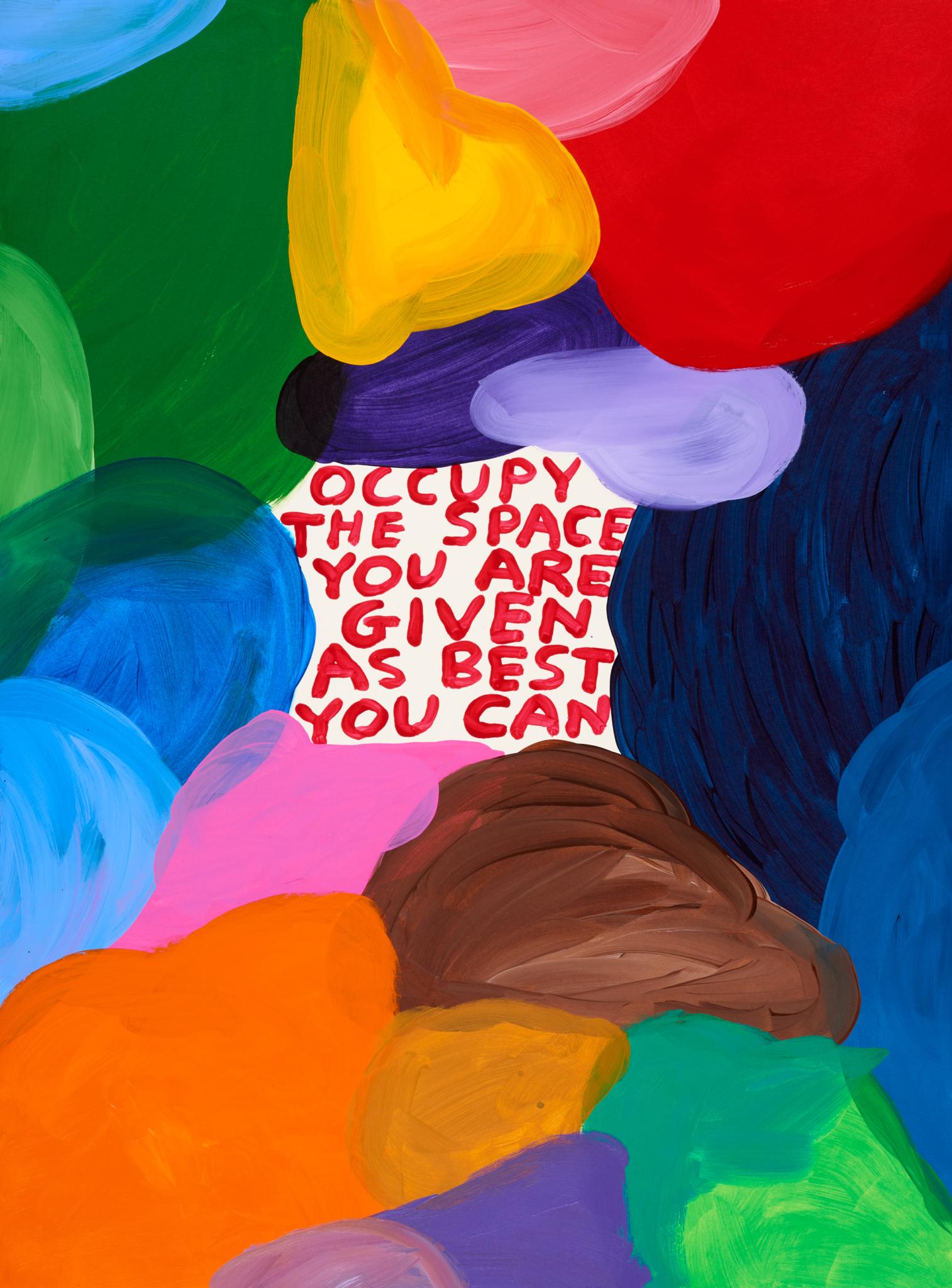 David Shrigley Occupy The Space You Are Given As Best You Can (Unsigned ...
