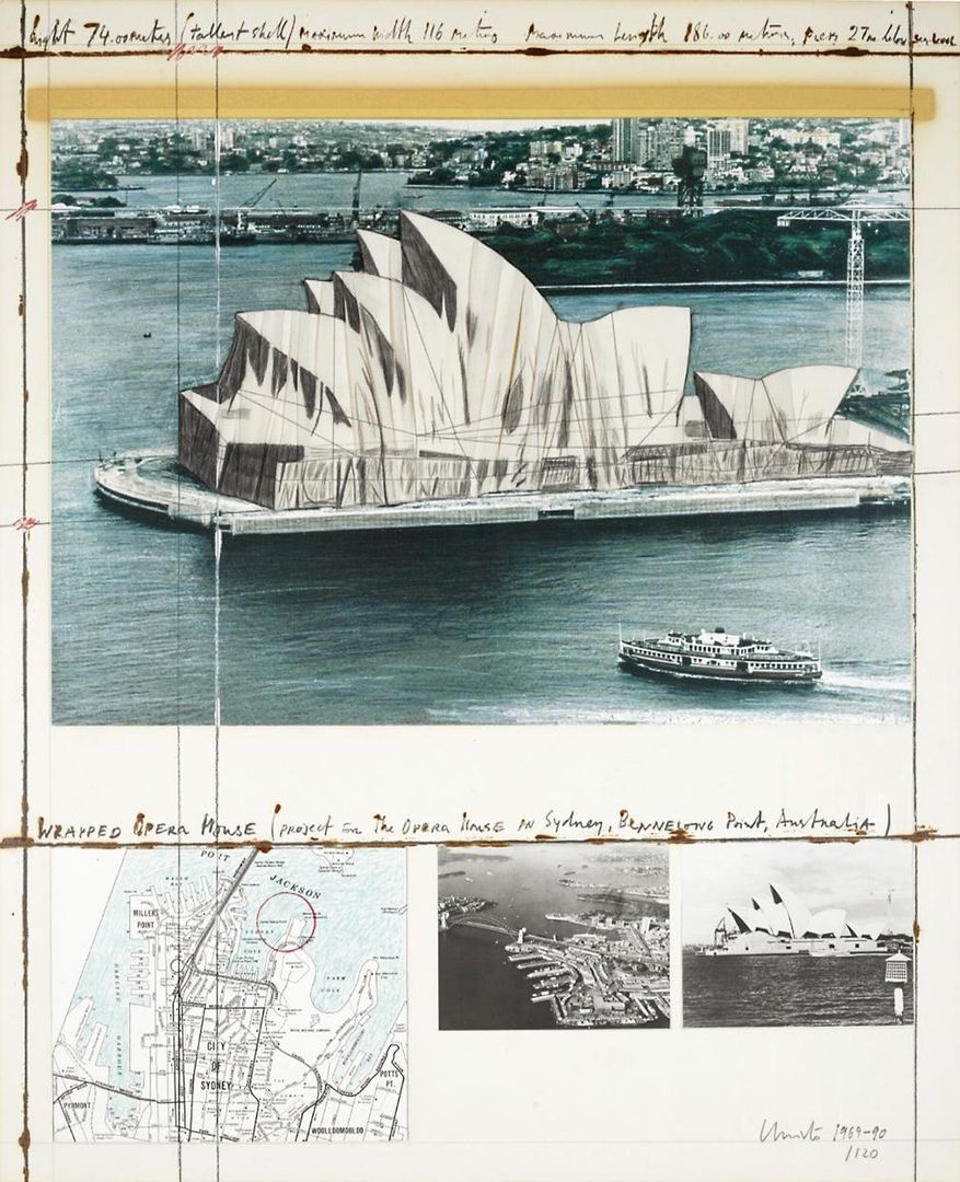 Christo Wrapped Opera House, Project For Sydney (Signed Print) 1991 ...