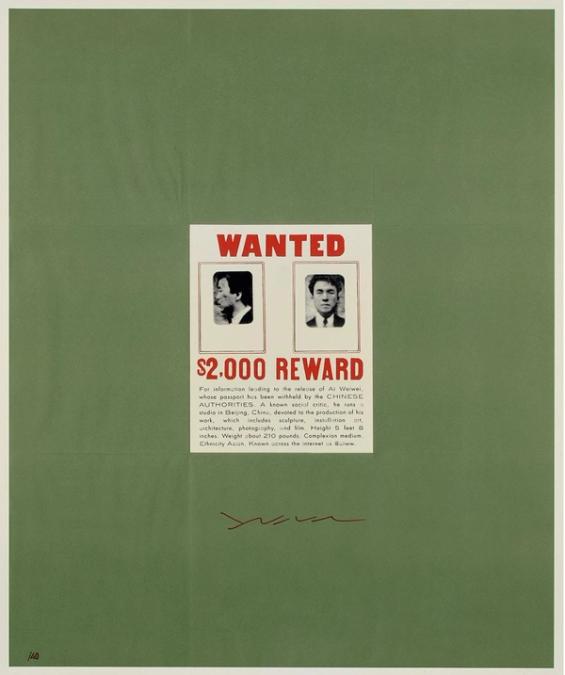 Ai Weiwei Deluxe Wanted Poster (Signed Print) 2014 | MyArtBroker