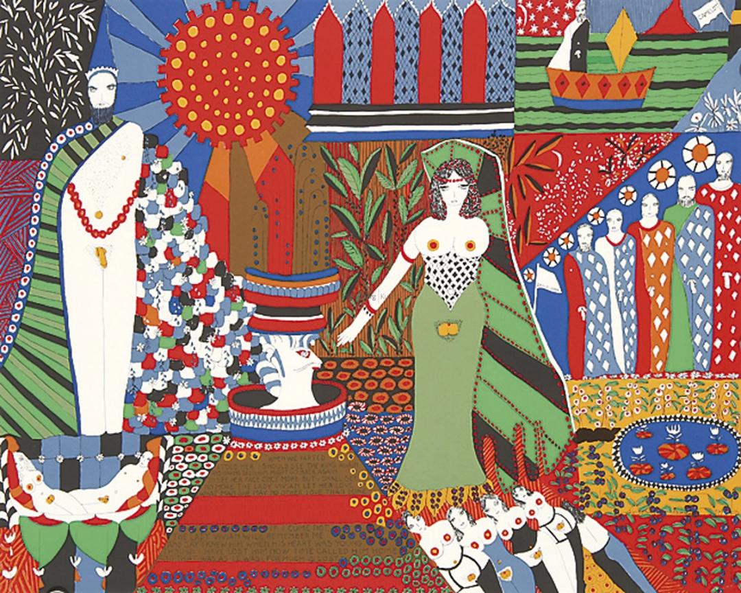 Dorothy Iannone Merlin And The Lady Vivian (Signed Print) 1973