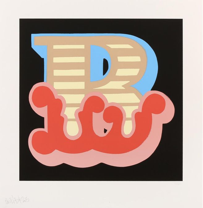 Ben Eine Letter B (red) (Signed Print) 2015 | For Sale