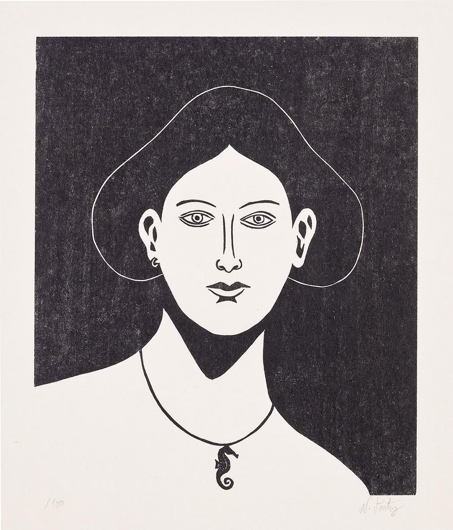 Nicolas Party Portrait With A Seahorse Necklace (Signed Print) 2021 ...