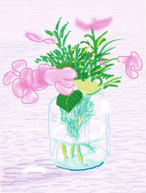 « Flowers » par David Hockney : signification, analyse et résultats aux ...