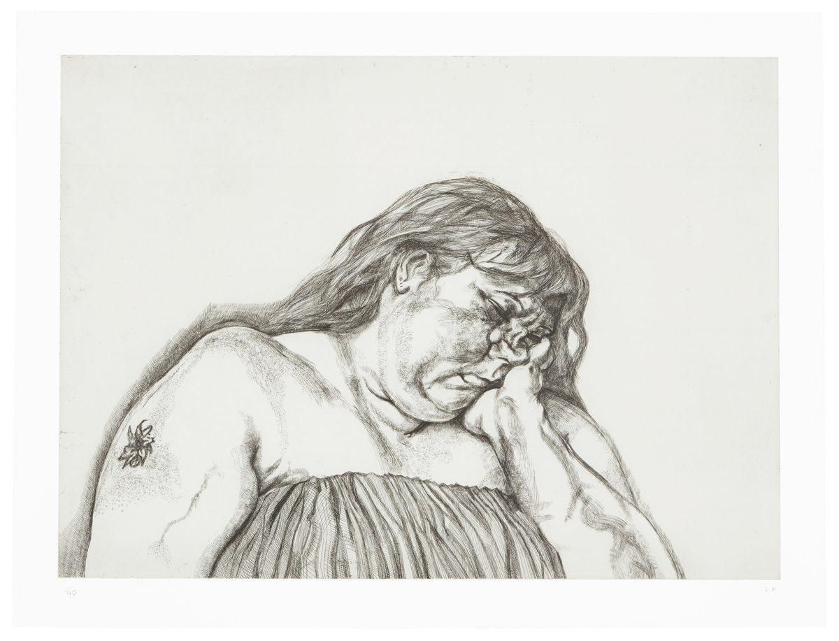 Lucian Freud Woman With An Arm Tattoo (Signed Print) 1996 | For Sale