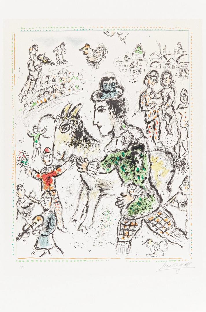 Marc Chagall Clown Avec Chèvre Jaune (Signed Print) 1982 | For Sale