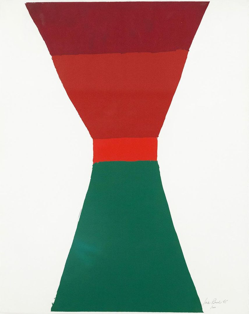 Jack Bush Red, Orange, Green (Signed Print) 1965