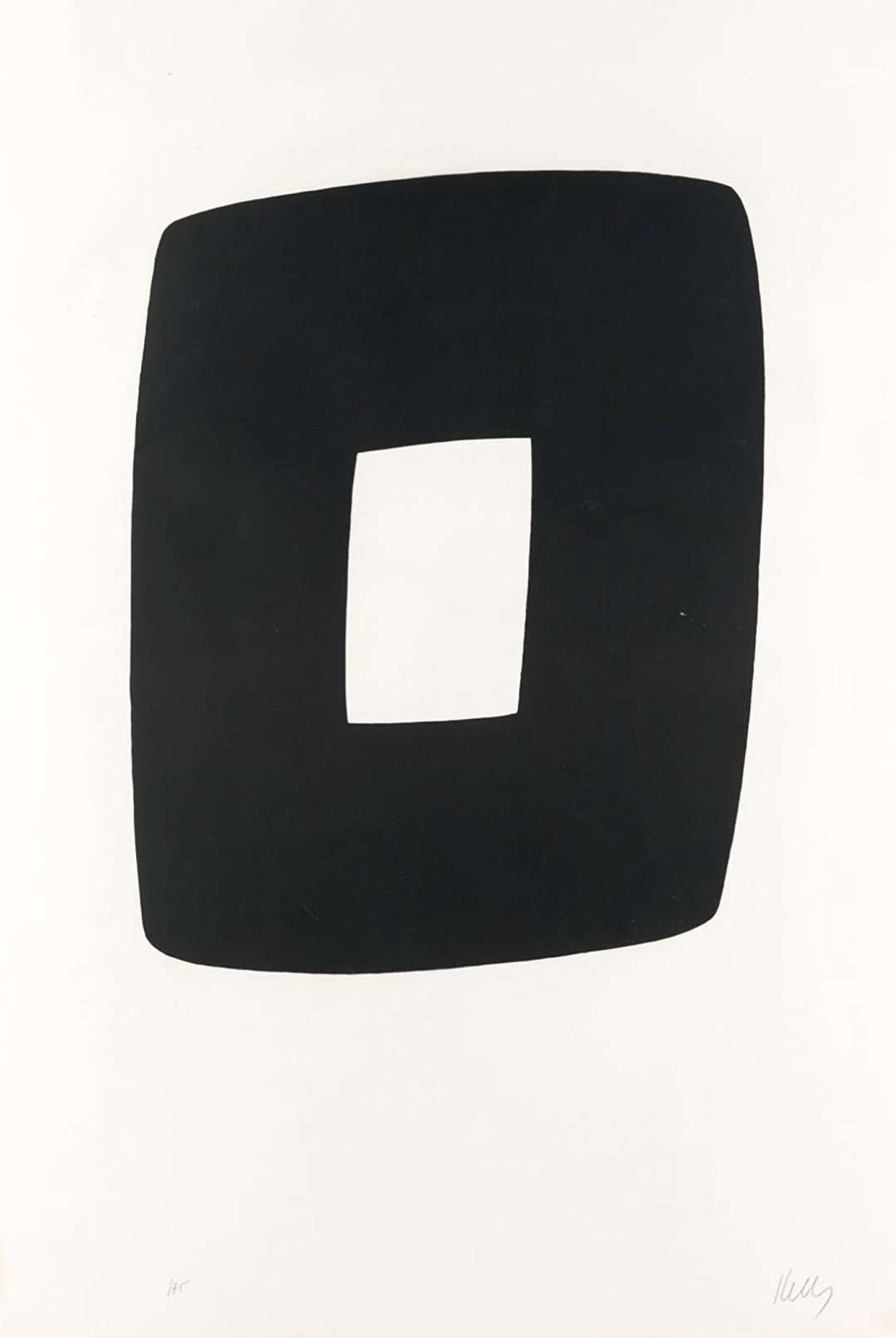 Ellsworth Kelly Black With White (Signed Print) 1965 | For Sale