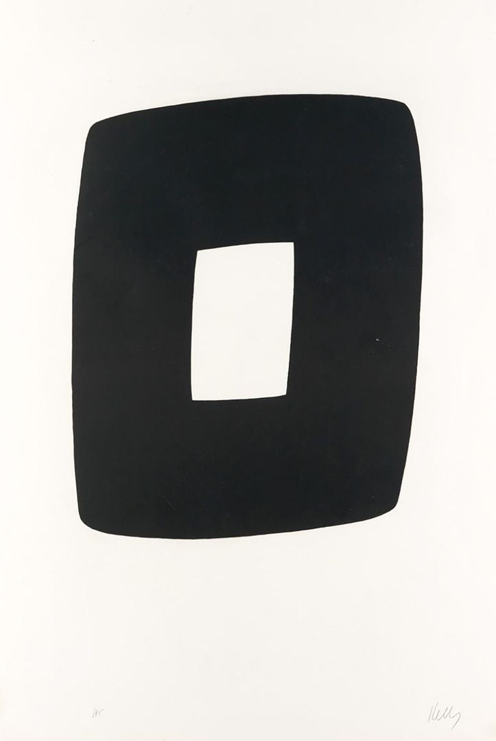 Ellsworth Kelly Black With White (Signed Print) 1965 | For Sale