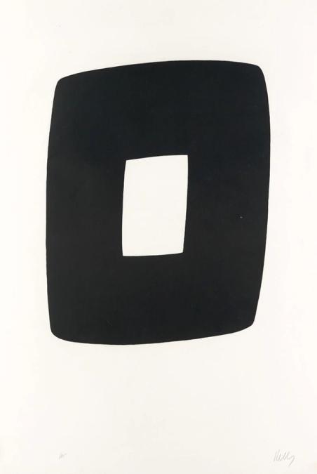 Ellsworth Kelly Black With White (Signed Print) 1965 | For Sale