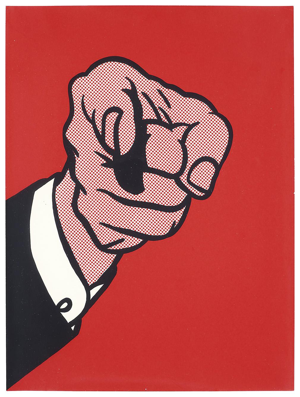 Roy Lichtenstein Finger Pointing (Unsigned Print) 1973 | For Sale